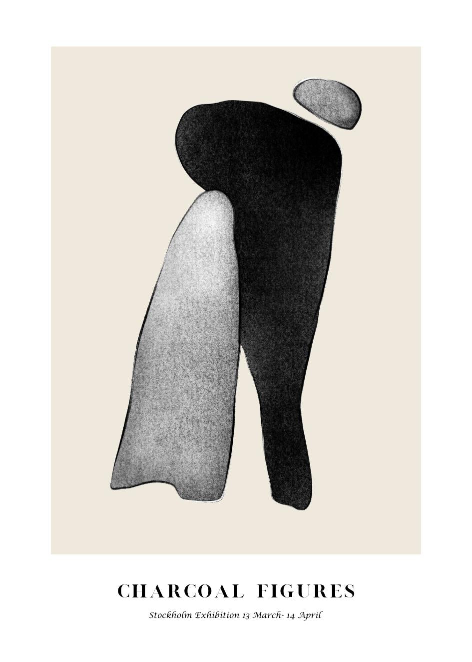 Charcoal Figures No. 1 - Cuadros Abstract | Studio Malek