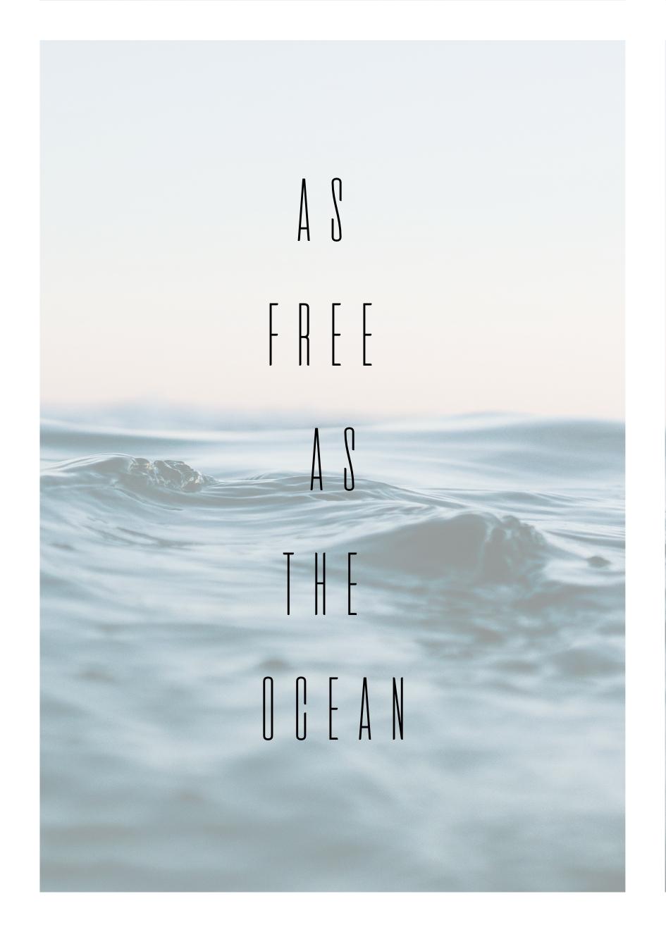 Ocean Free Poster- Cuadros Fotográficos | Studio Malek