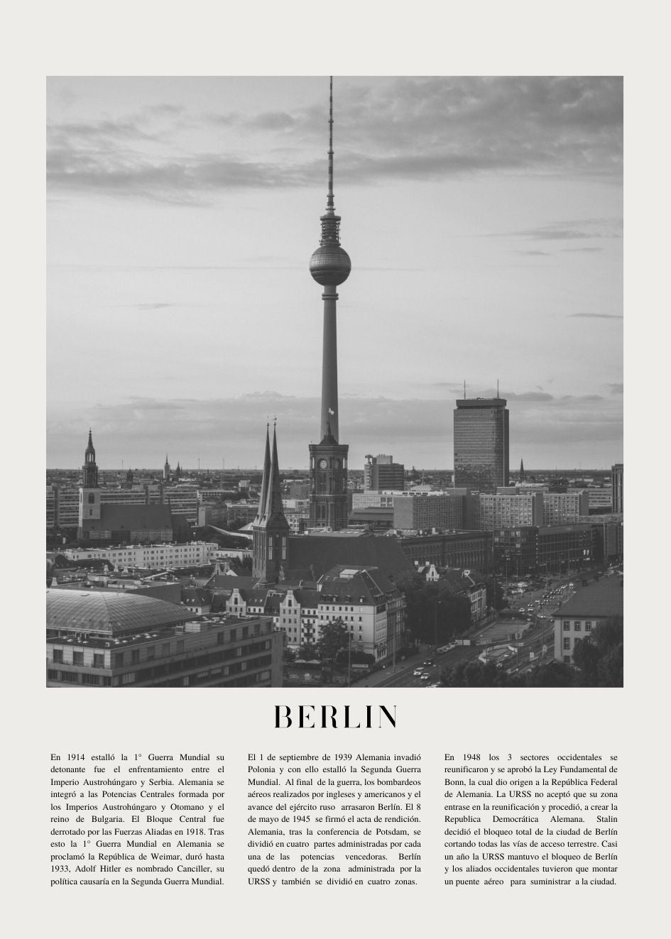 Berlin Paper Poster- Cuadros de Ciudades | Studio Malek