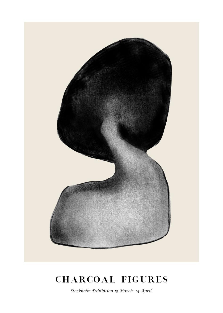 Charcoal Figures No. 2 - Cuadros Abstract | Studio Malek